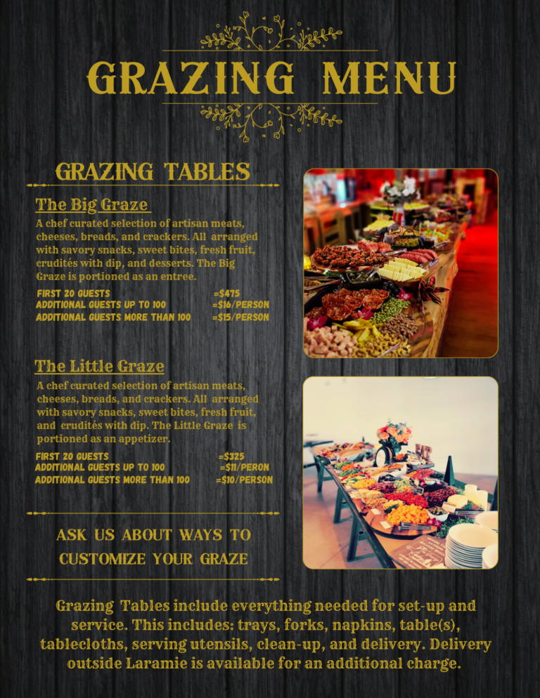 Menus – The Grazing Cowboy